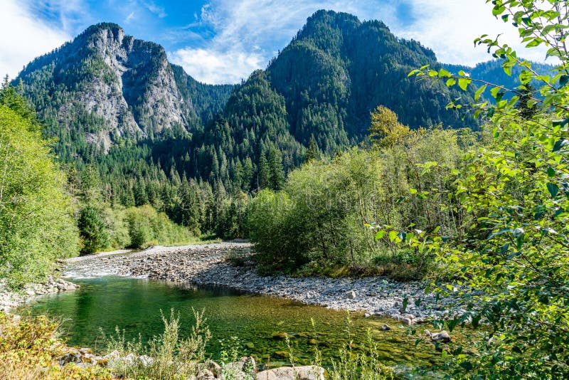 Forest Mountain River Landscape 4 Stock Photo - Image of forest ...