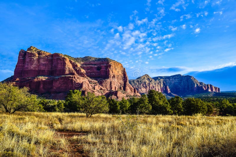Forest and Mountains in Sedona, Arizona Stock Image - Image of butte ...