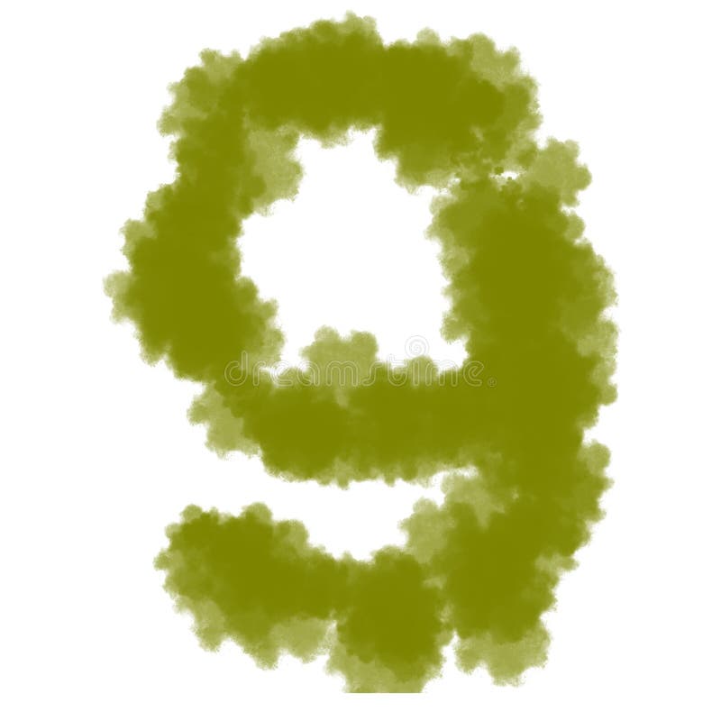 Forest numbers green 9 stock illustration. Illustration of text - 278277745