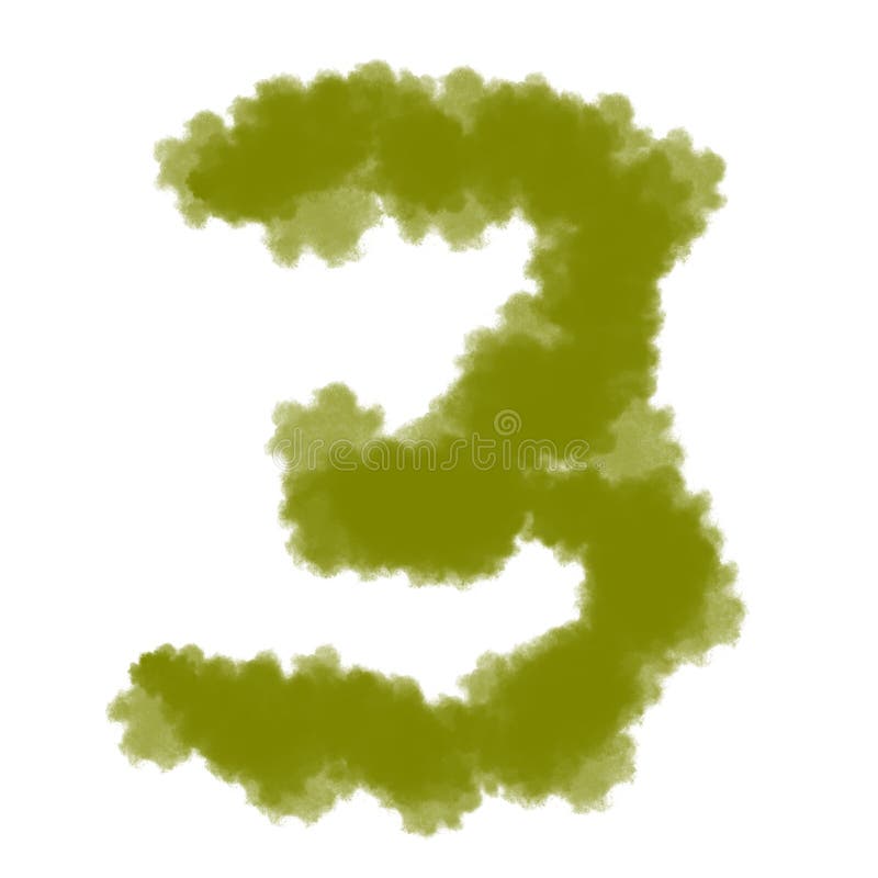 Forest numbers green 3 stock illustration. Illustration of brand ...