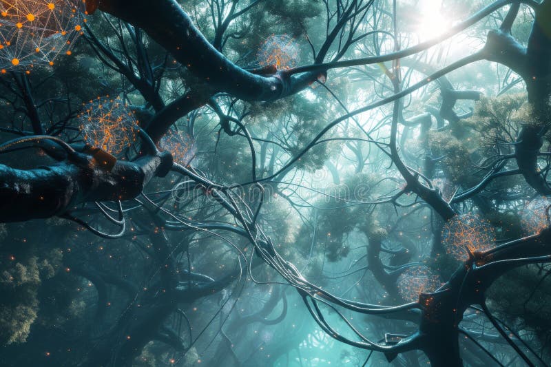 A Forest with Numerous Trees Ablaze, Engulfed in a Raging Fire, a Rogue ...