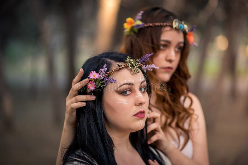 Forest Nymphs foto de archivo. Imagen de fairytale, libre - 110898548