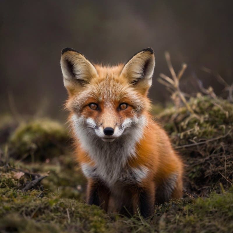 Forest orange fox stock illustration. Illustration of animal - 324933912