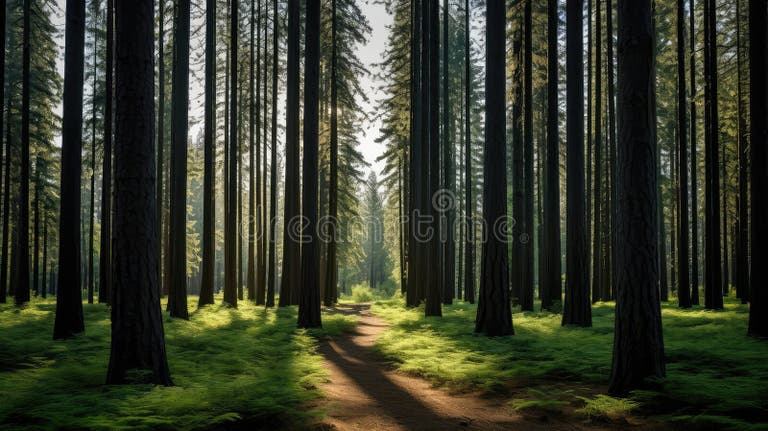 Forest Oregon Trees Backgrounds Stock Photo - Image of beauty, majestic ...
