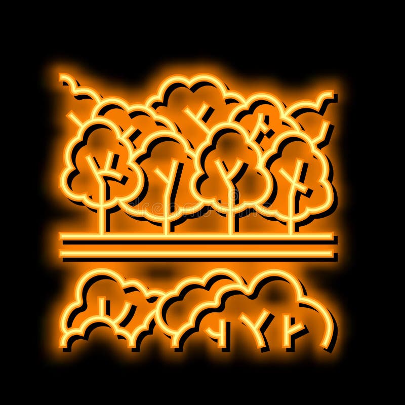Forest Park Neon Glow Icon Illustration Stock Vector - Illustration of ...