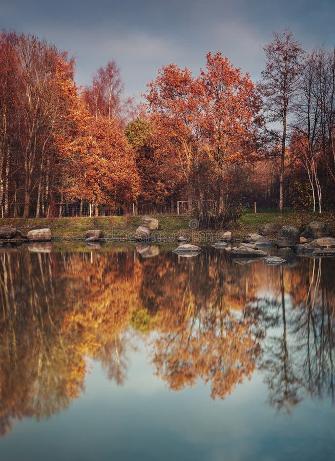 Colourful autumn park stock image. Image of gold, background - 33791345
