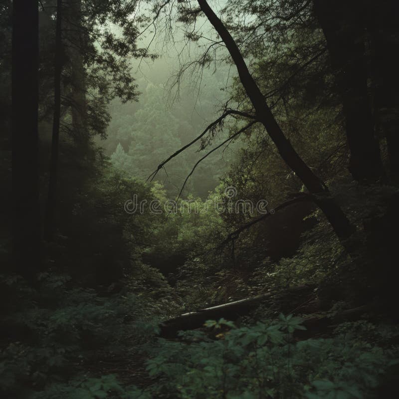 Forest Path in Fog stock image. Image of adventure, route - 386046799