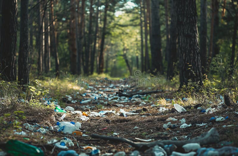 Forest path with litter stock photo. Image of debris - 308444730