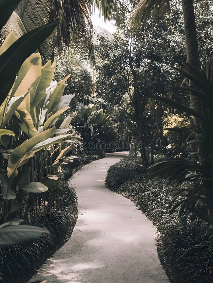 Forest Path Outdoors Pathway Green Forest Road Stock Illustration ...