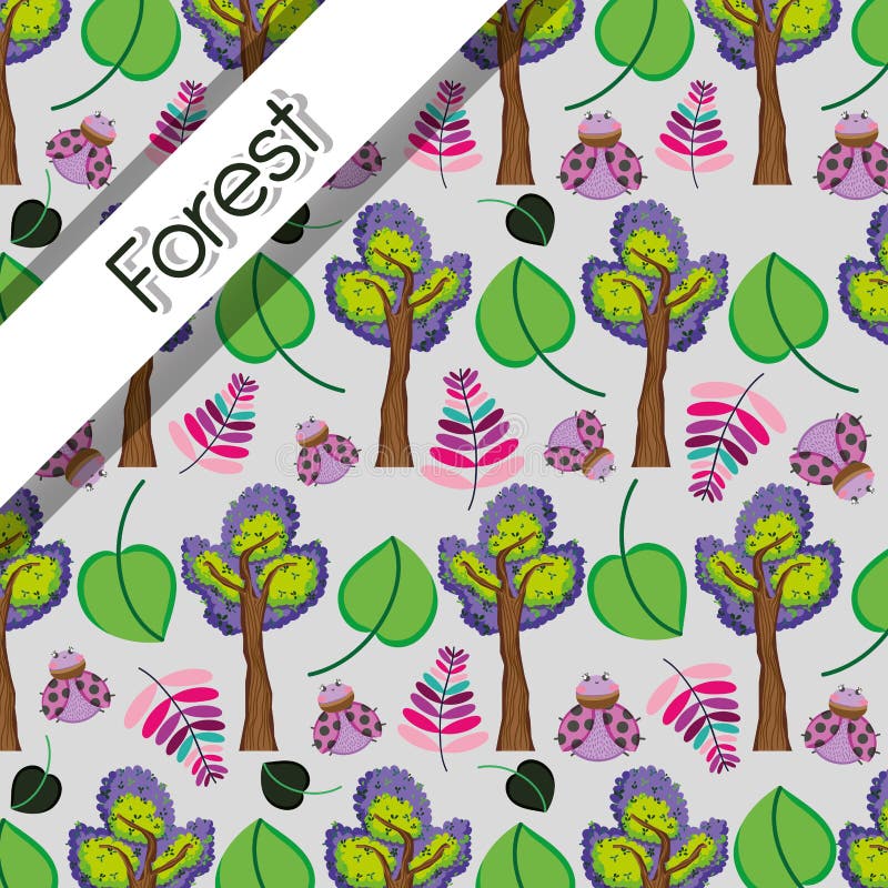 Forest pattern background stock vector. Illustration of background ...