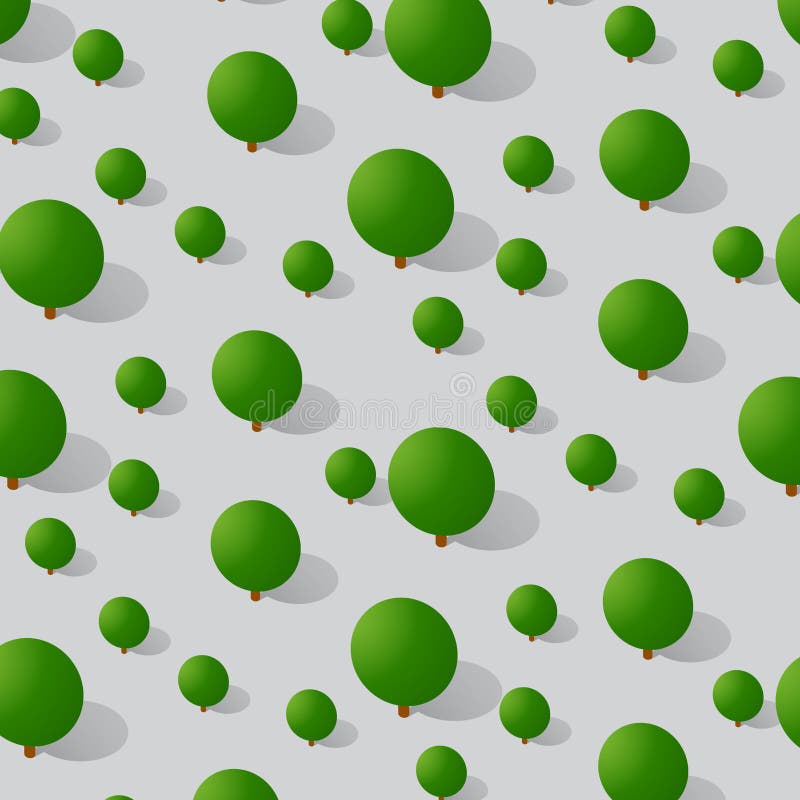 Forest Pattern Map Background. Isometric Green Botanical Structure ...