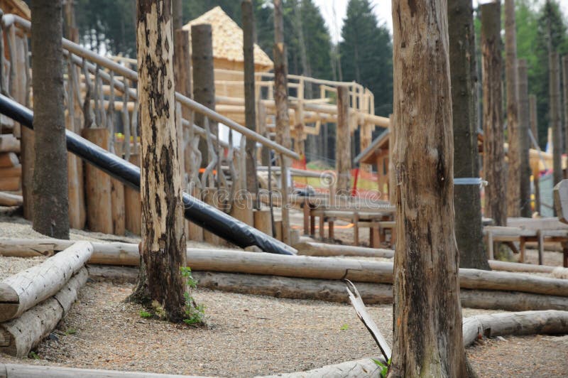 Forest play field stock image. Image of ground, forest - 72767841