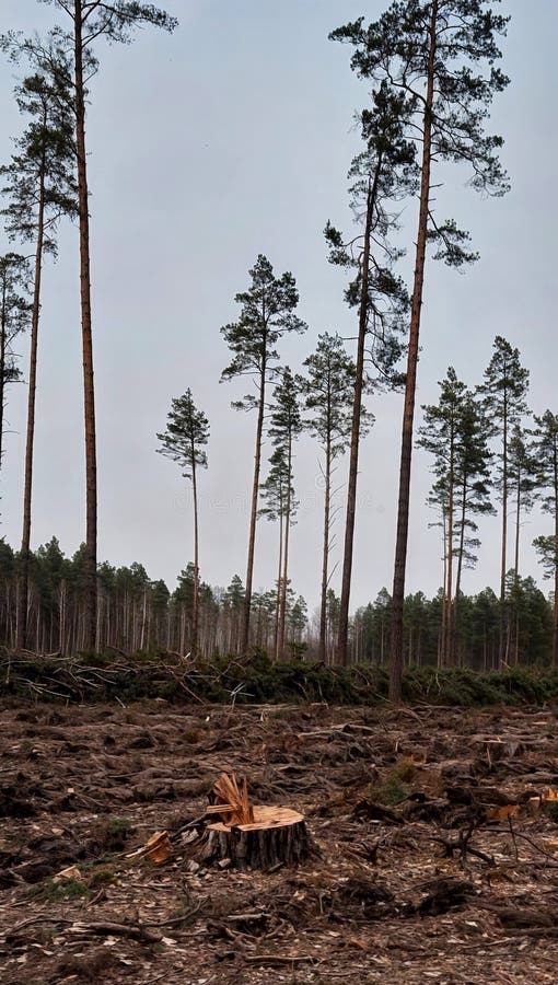 Forest Plot for Timber Cutting. Pine Forest Stock Image - Image of ...