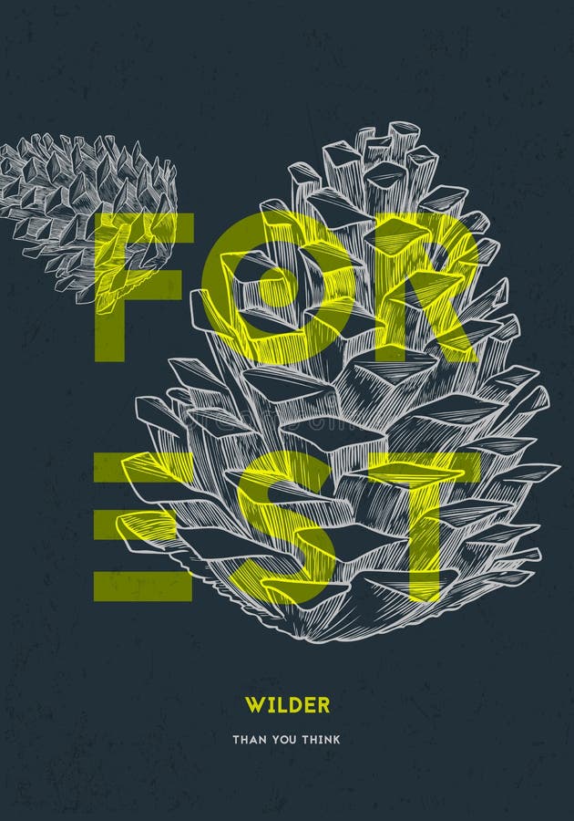 Forest Poster Design Template Stock Vector - Illustration of wanderlust ...