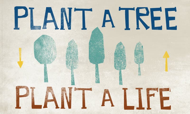 Forest Protection Planting Trees Environment Concept Stock Image ...