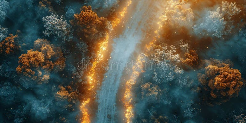 Full Forest Fire stock photo. Image of spreading, combustion - 313732294