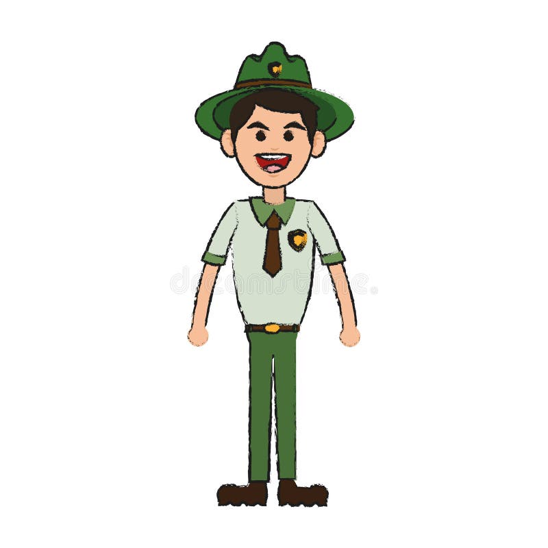 Forest ranger icon stock vector. Illustration of face - 84855703