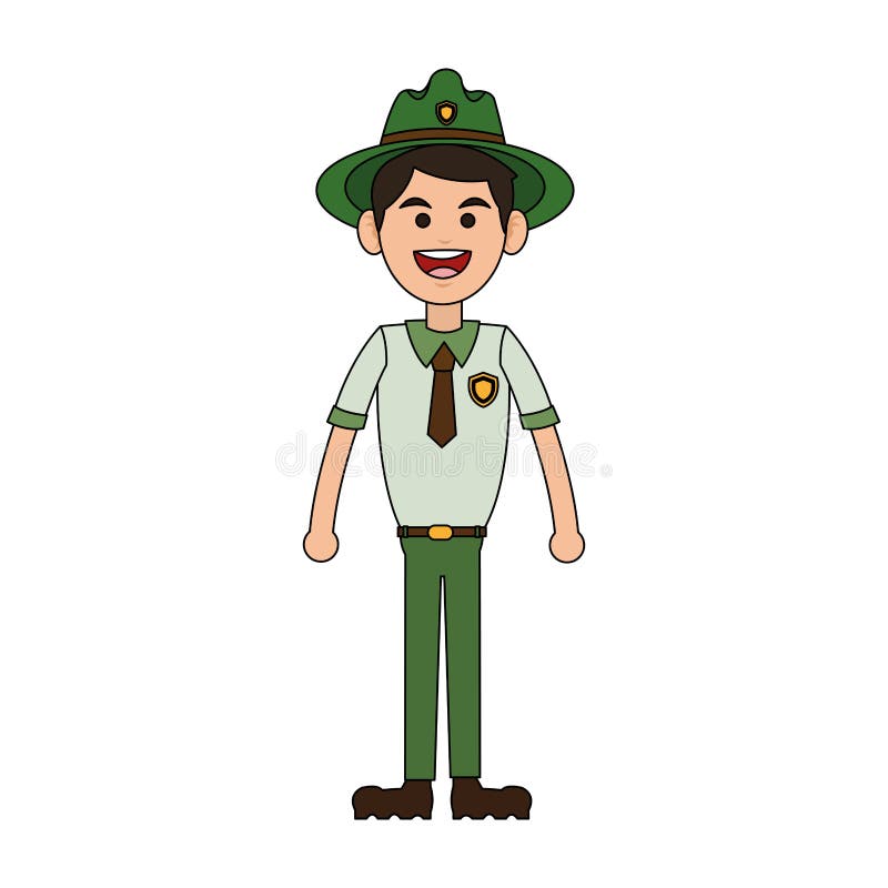 Forest ranger icon stock vector. Illustration of camp - 84856759