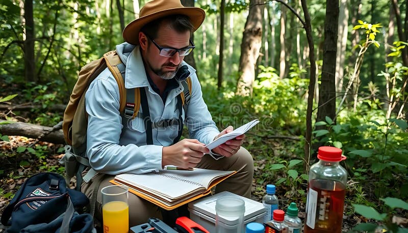 Field Researcher s Notes stock illustration. Illustration of sample ...