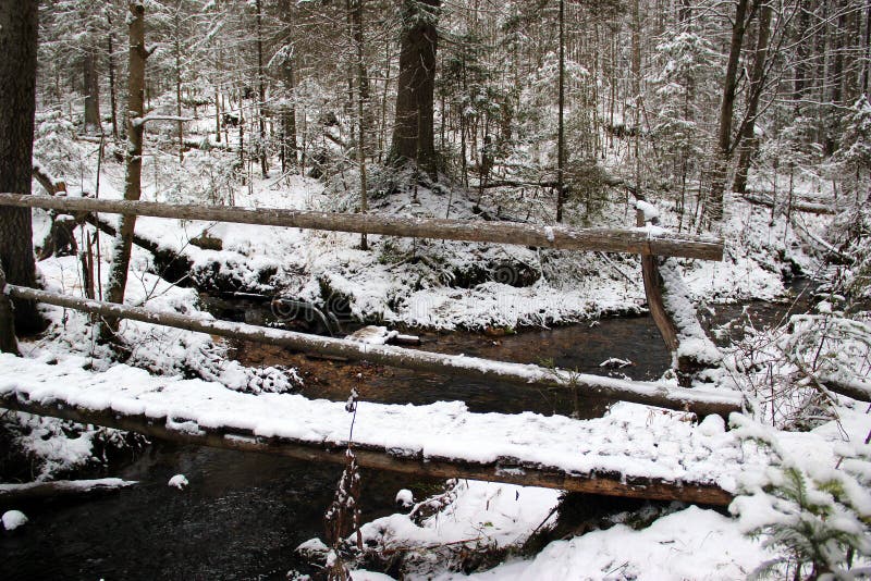 A Rill Stream Flowing through the Hills Stock Image - Image of clouds ...