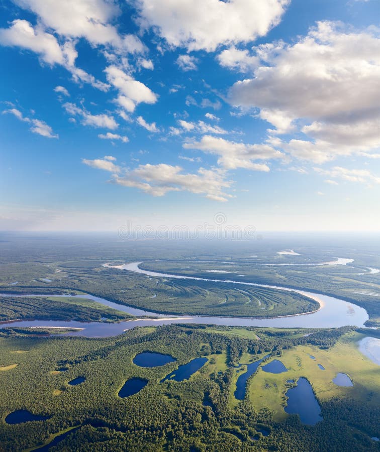Forest river, top view stock image. Image of grass, blue - 43463897