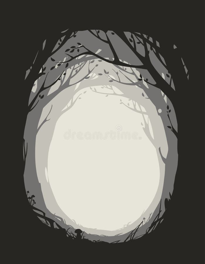 Round frame with trees stock vector. Illustration of grass - 78499224