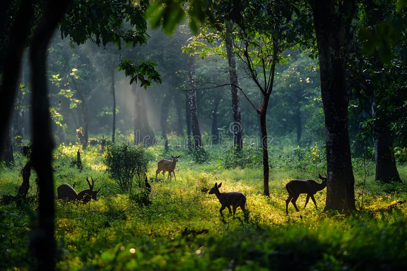 Forest Sanctuary: Flourishing Wildlife and Biodiversity Stock ...