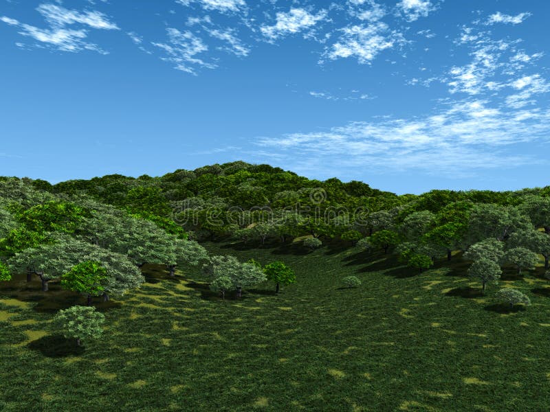 Forest scene stock illustration. Illustration of forest - 18705831