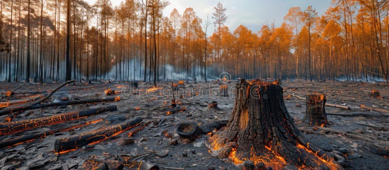 Devastation in Teak Forest stock photo. Image of natural - 316179104