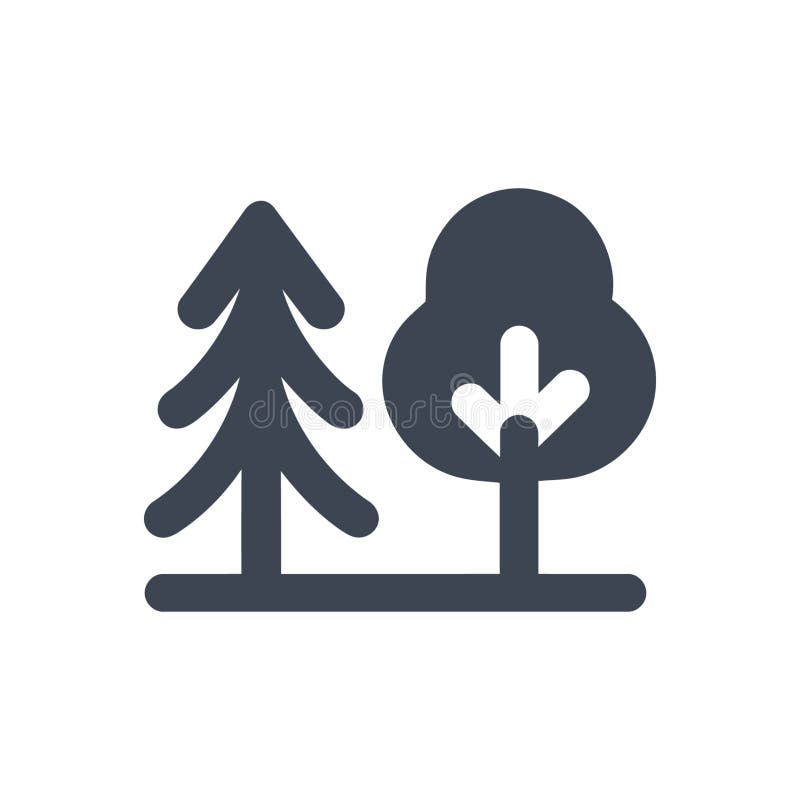 Forest Scenery Icon stock vector. Illustration of symbol - 361702465