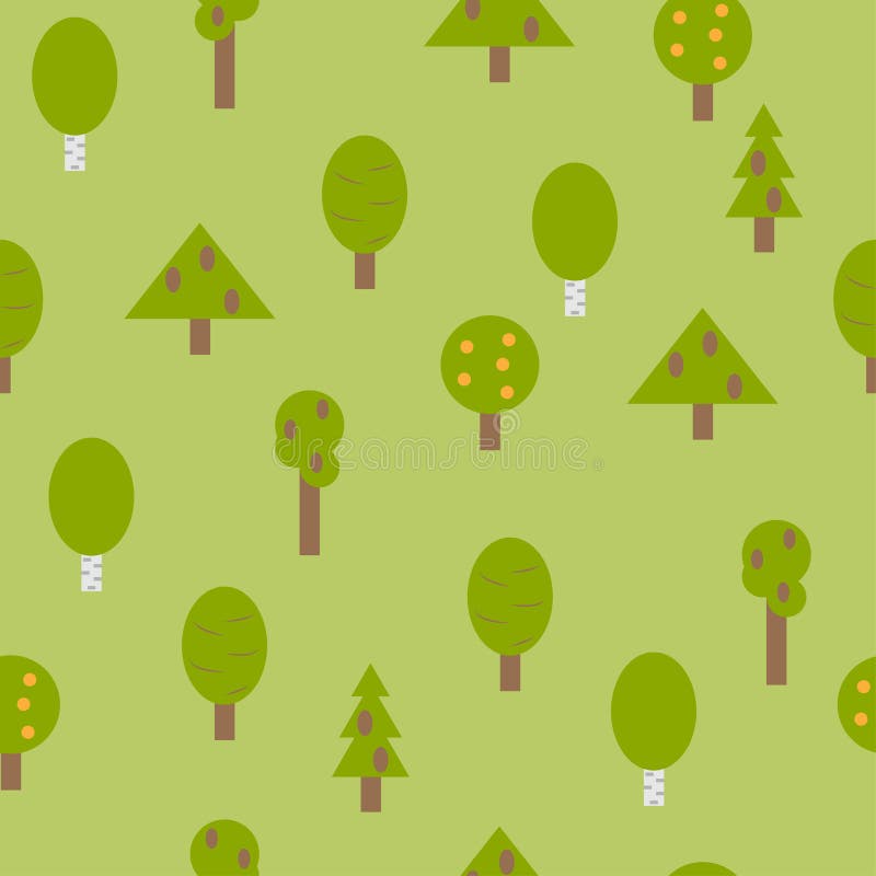Abstract Forest Seamless Pattern Stock Vector - Illustration of ...