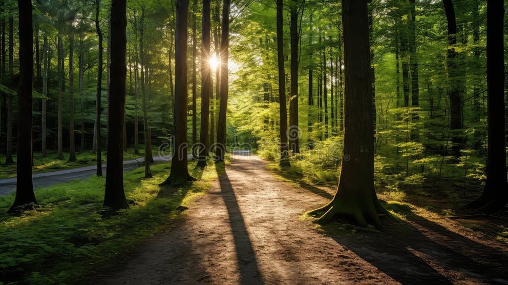 Forest shadow light effect stock image. Image of enchanting - 383424509