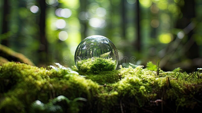 Forest silver orb stock illustration. Illustration of beautiful - 318154437