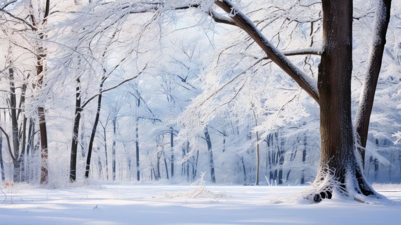 Forest snow flurries stock illustration. Illustration of evergreen ...