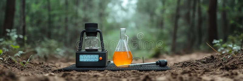 Forest Soil PH Testing Station Field Research Soil Analysis ...