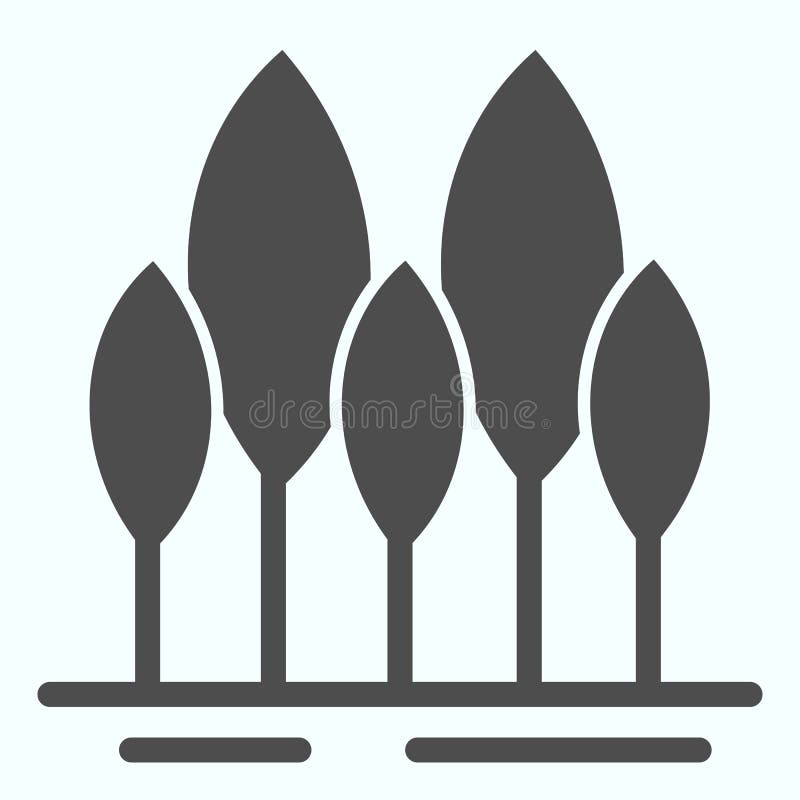 Forest Solid Icon. Trees Vector Illustration Isolated on White. Park ...