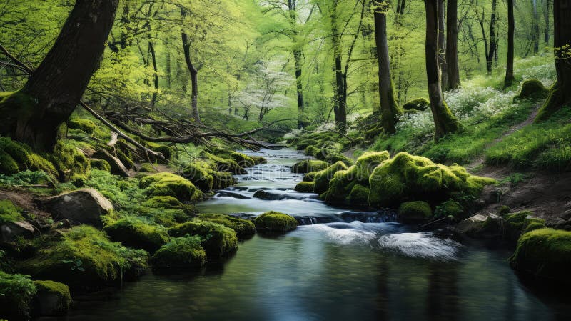 Forest spring march stock photo. Image of serene, beauty - 336031662