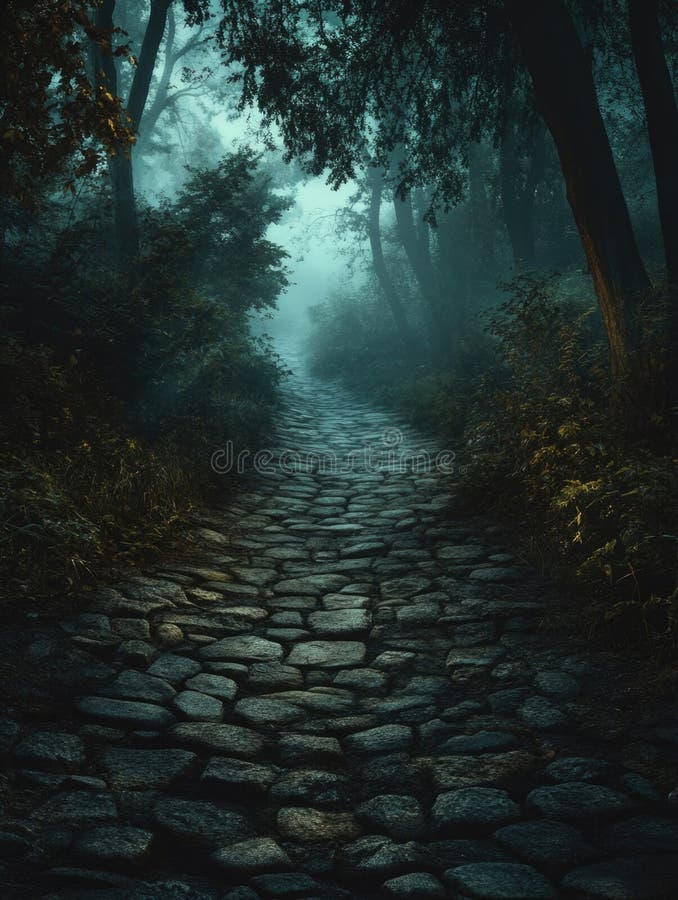 Forest Stone Path stock photo. Image of landscape, tranquil - 373256628