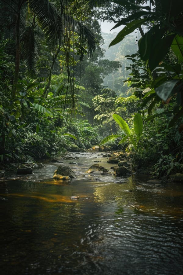 Forest Stream stock image. Image of stream, terrain - 376827759