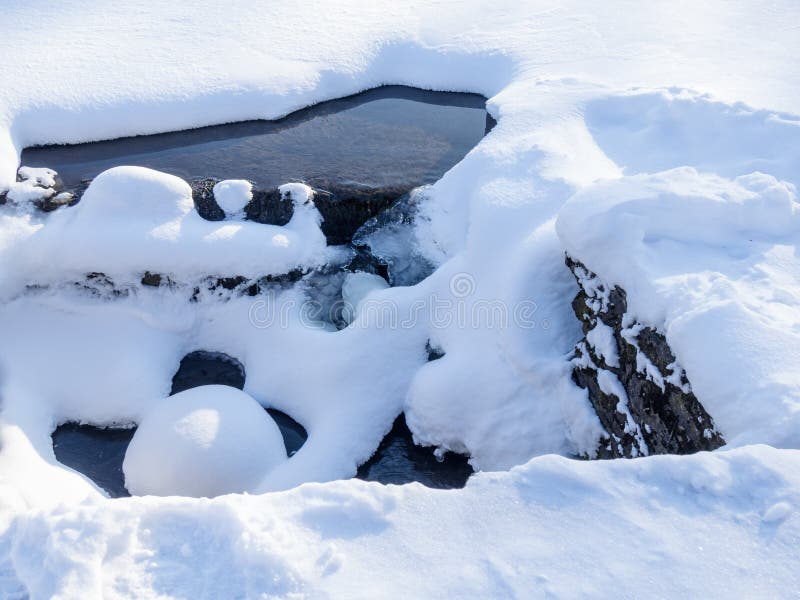 Stream under the ice stock photo. Image of frosty, nature - 110531164