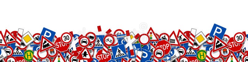 Forest of street signs stock illustration. Illustration of signal ...