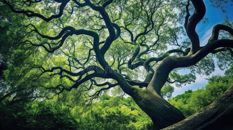 Forest swirly tree stock photo. Image of nature, curved - 339926166