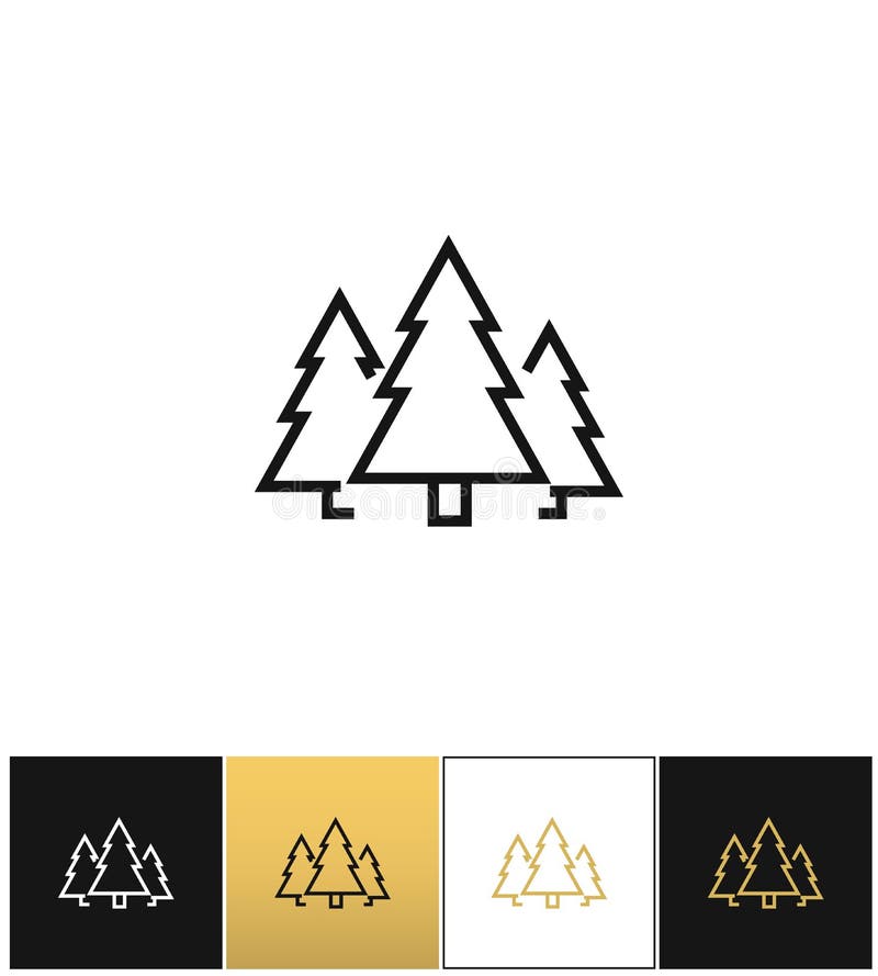 Forest Symbol or Evergreen Trees Vector Icon Stock Vector ...