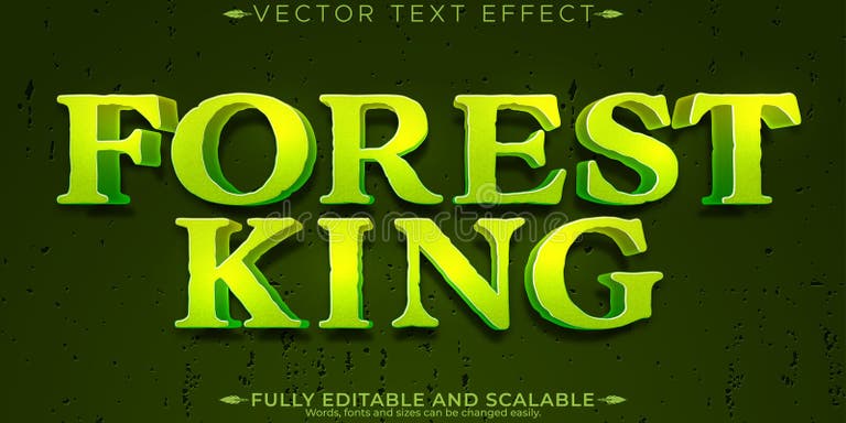 Forest Text Effect, Editable Trees and Wildlife Customizable Font Style ...