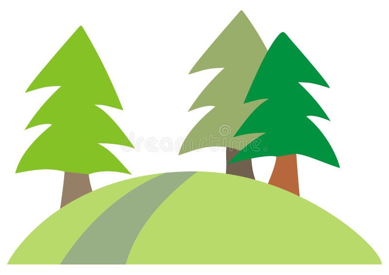 Forest stock vector. Illustration of profile, forest - 48064489