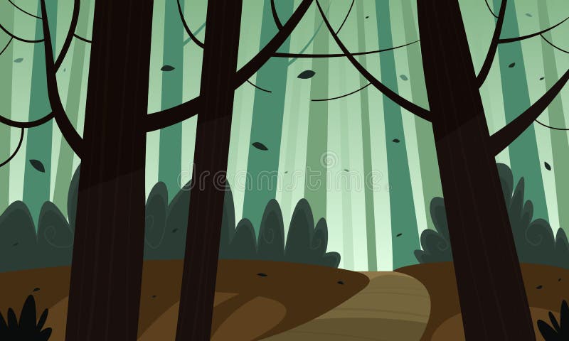 Forest Trail stock vector. Illustration of plant, foliage - 56687201