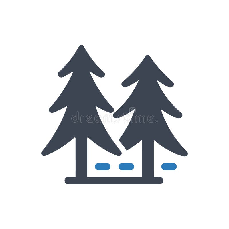 Forest Trail Path Icon stock vector. Illustration of icon - 361911595