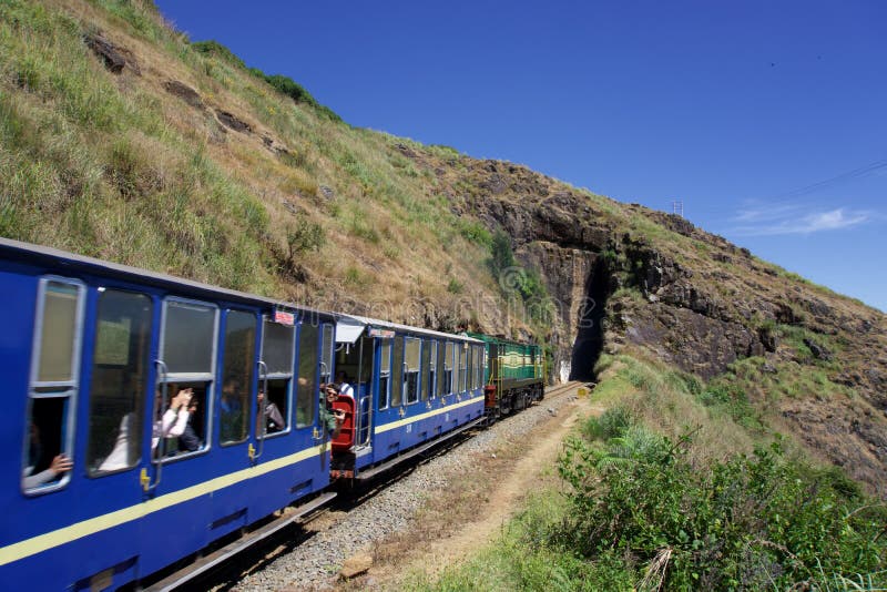 Forest Train Running through the Mountain Editorial Photo - Image of ...