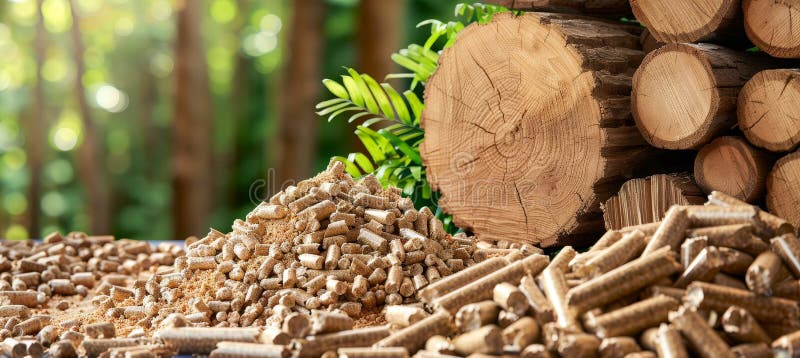 Forest Transition from Logs and Sawdust To a Pile of Wood Pellets for ...