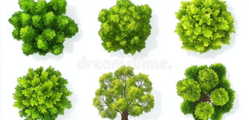 The Forest Tree, Green Park Bush, and Plant Map Elements Can Be Seen ...